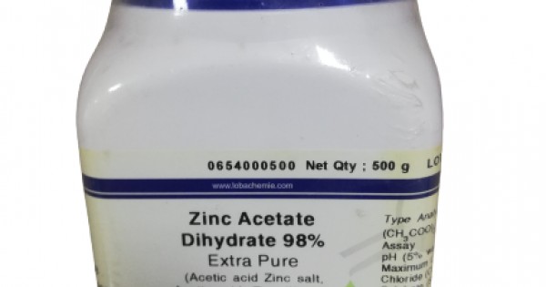 Zinc Acetate Extra pure Dihydrate 500 G