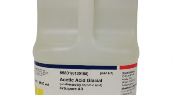 Acetic Acid Glacial Extra pure AR, 99.9% 2500 ML