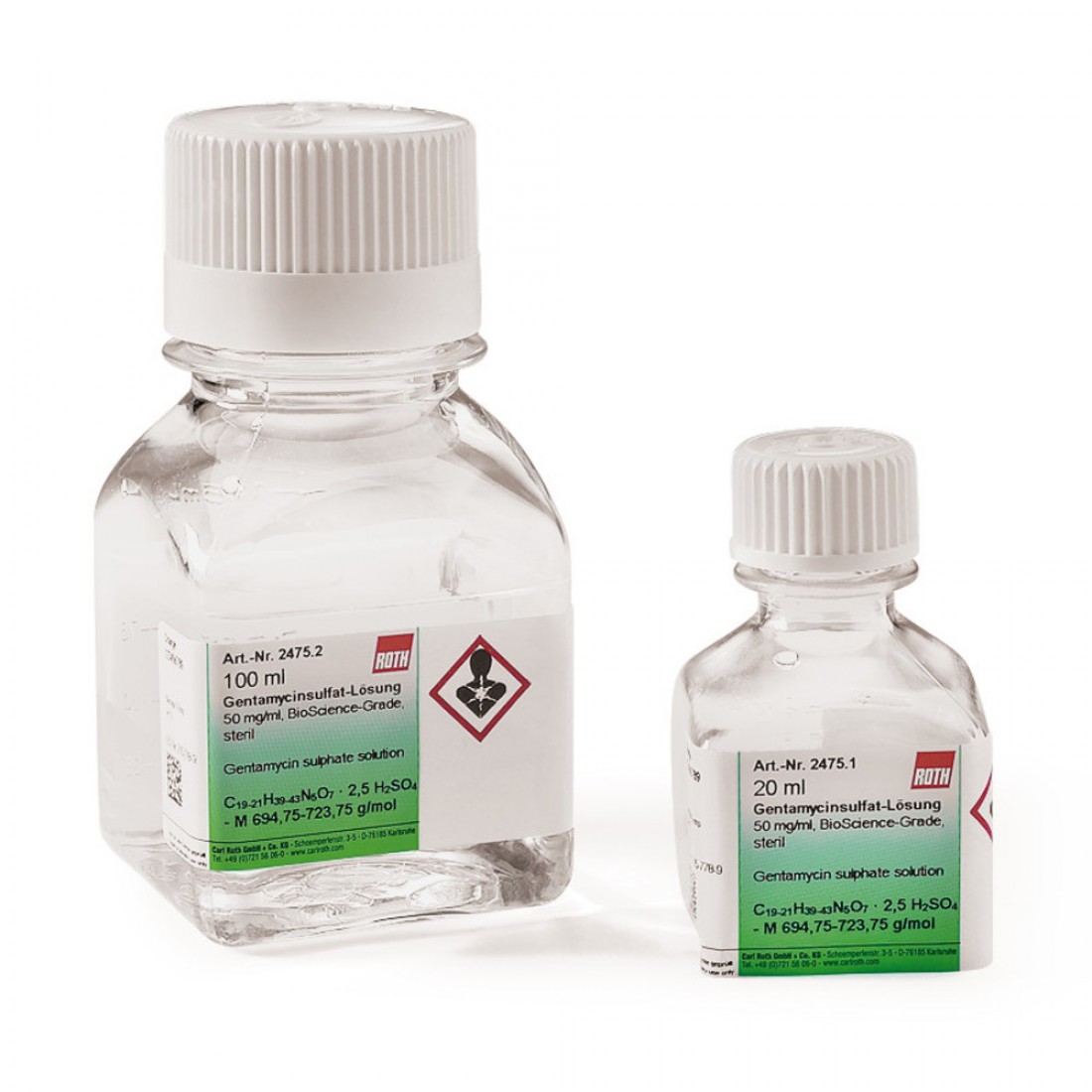 Gentamicin solution, 50mg/mL in deionized water, liquid, sterile ...