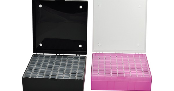 Plastic freezer box for cryotubes with snap-on lid | ArkanLabs